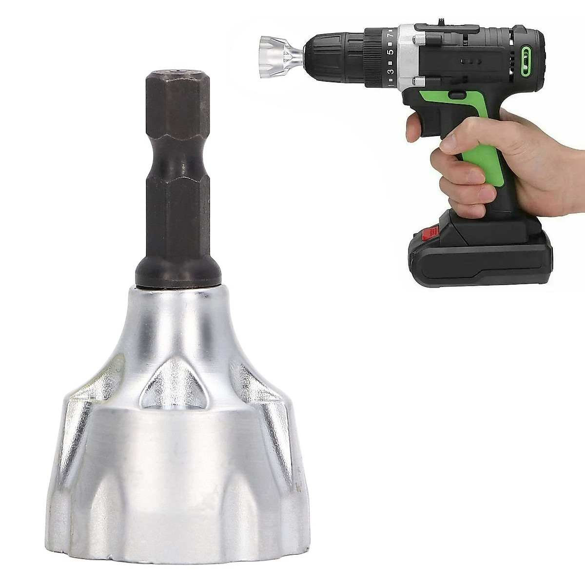 External Deburring Tool, External Chamfer Tool Carbide Hex Shank Chamfering Deburring Power Tool Accessories, for Metal Plastic Power Drill Wood