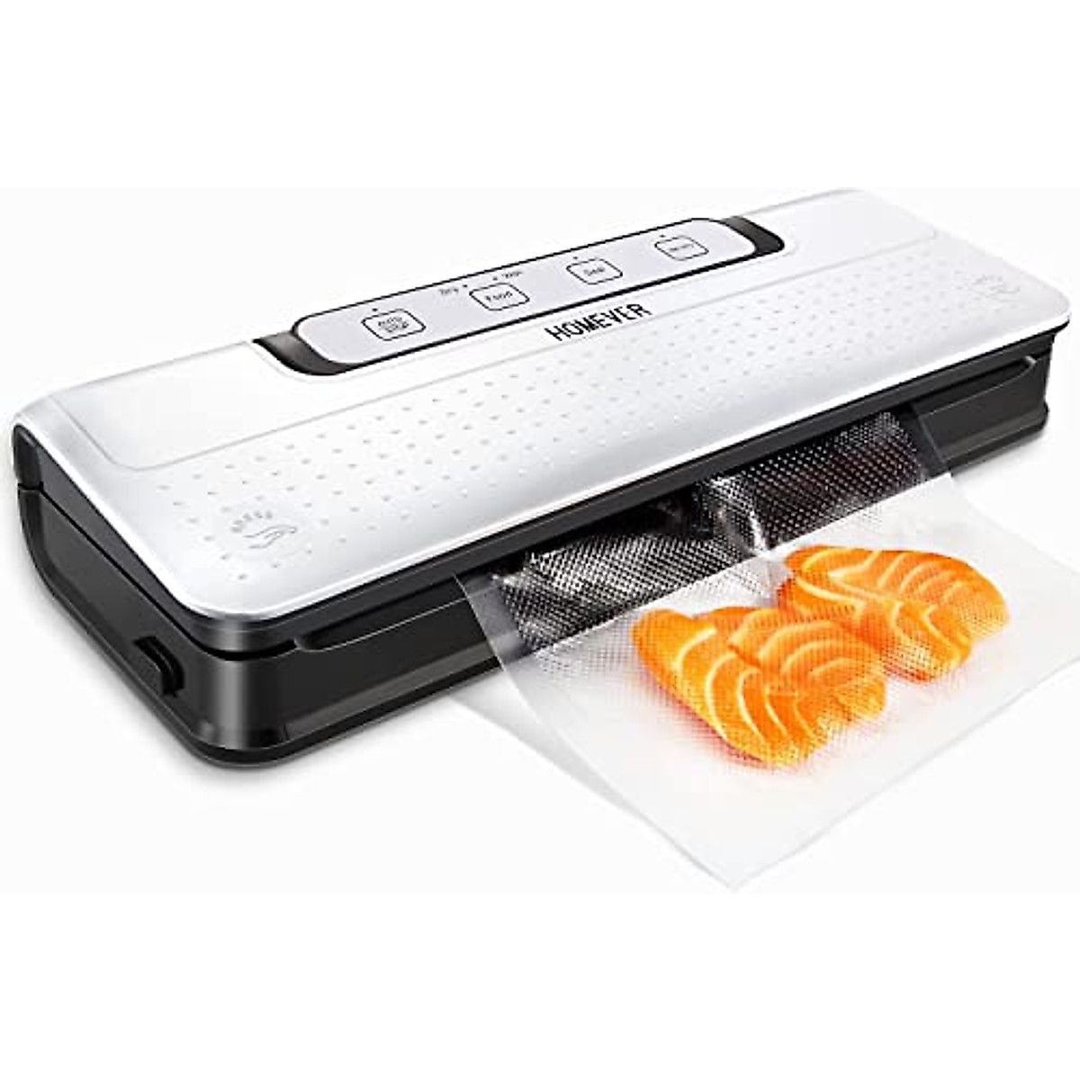 HOMEVER Vacuum Sealer Machine, Automatic Food Sealer with Led Indicator Lights Easy to Clean Dry Moist Food Modes Include 20 Packing Bags