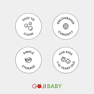 Goji Baby Mini Stackable Toys - 6 Pack Wobble Toys - Educational Sensory Toys for Toddlers - Perfect for Elementary School Students, Classrooms, Playrooms, and Daycares - Ages 1-10 (Blue)