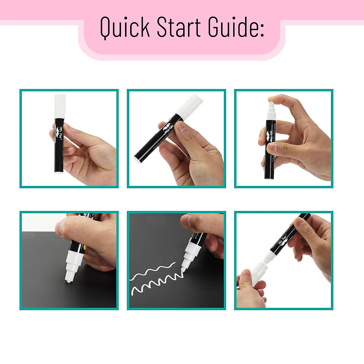 Mr. Pen- White Chalk Markers, 4 Pack, Dual Tip, 8 labels, White Liquid Chalk Marker, Chalk Markers, White Dry Erase Markers, Chalk Markers for Blackboard, Chalkboard pen, White Chalkboard Marker