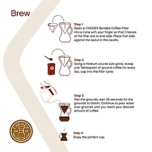 Chemex Pour-Over Glass Coffeemaker - Glass Handle Series - 10-Cup - Exclusive Packaging