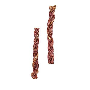 Best Dog Chews Braided Gullet Sticks-100% Natural and Delicious Dog Treats and Protein Rich Chews-Fully Digestible Promotes Joint & Dental Health for All Breed Sizes Dogs and Puppies 12inch (2 Count)