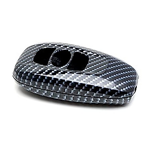 iJDMTOY Black Carbon Fiber Pattern Key Fob Cover Compatible with Subaru 2013-up BRZ, 15-up Legacy Outback Crosstrek, 16-up WRX/STi, 17-up Forester Impreza Keyless Fob