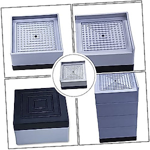 Uonlytech 1pc Furniture Booster Adjustable Desk Legs Floor Sofa Universal Bed Frame Stackable Riser Heighten Furniture Felt Furniture Pads Furniture Accessory Bed Padding Block Bed Foot Pad