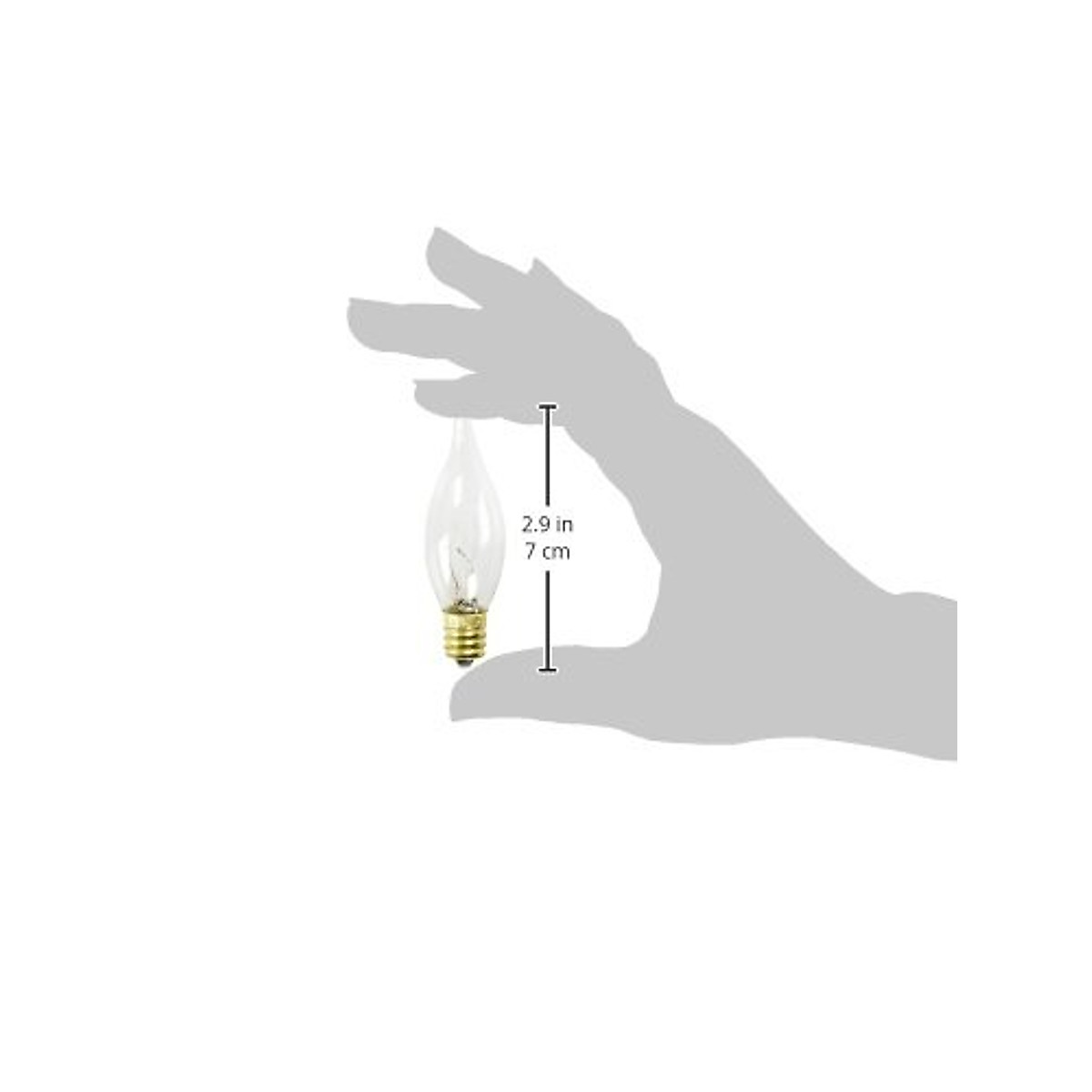 Westinghouse 0367100, 10 Watt, 130 Volt Clear Incand CA7 Light Bulb, 2500 Hour 58 Lumen