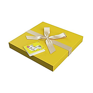 Gift Box 10x10x10 Petit Bebe Collection - Easy to Assemble & Reusable - No Glue Required - Ribbon, Tissue Paper, and Gift Tag Included - EZ Gift Box by Endless Art US