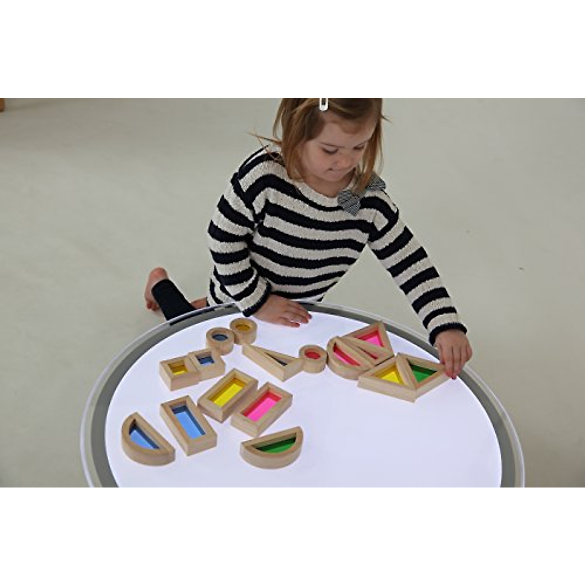 TickiT Rainbow Blocks - Set of 24 - Sensory Blocks for Toddlers Aged 12M+ - Colorful Montessori Stacking Shapes - First Building Blocks