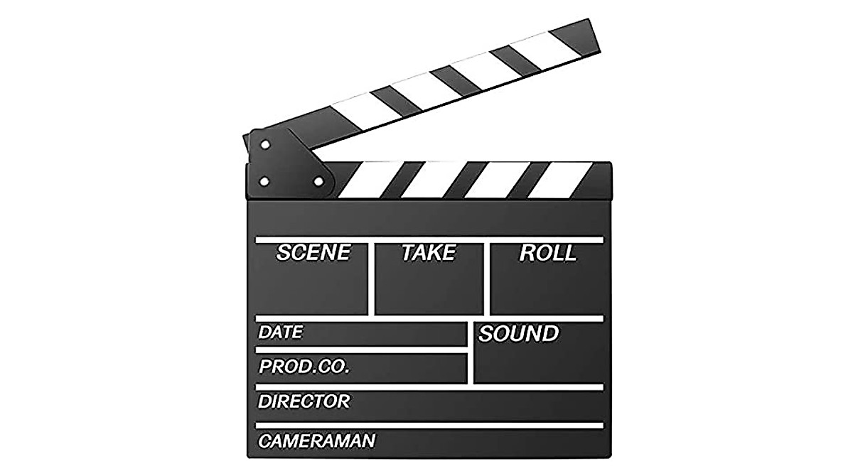Movie Film Clap Board - Classic Hollywood Style & Erasable Pen