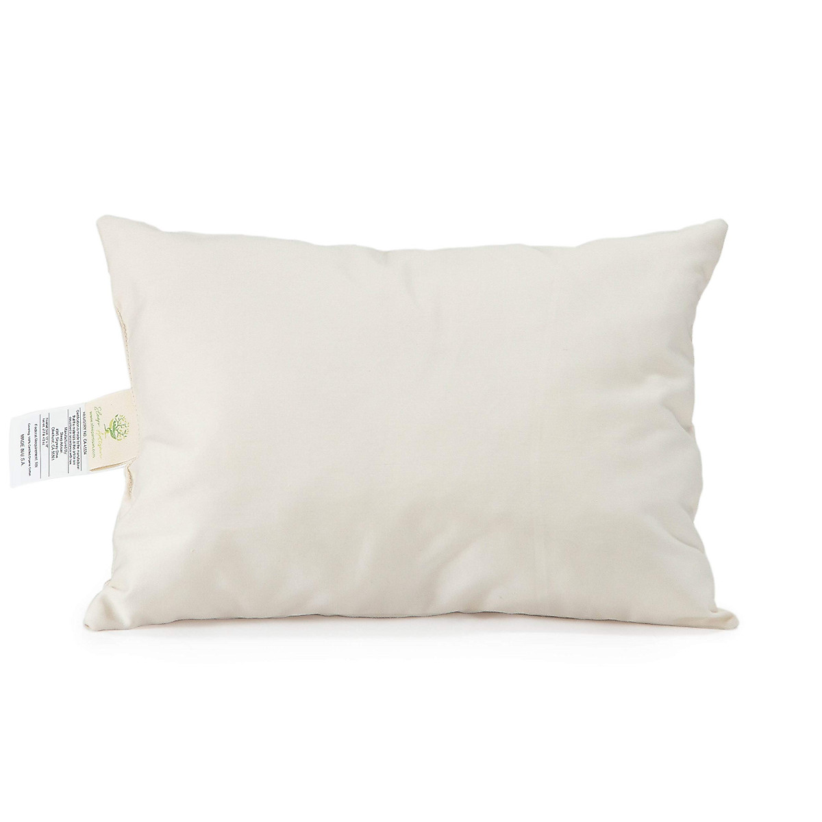 Sleep Artisan Organic Toddler Pillow - Machine Washable Organic Cotton Cover with Safe Toxic-Free Fill, Kids Small Toddler Pillow for Travel & Napping, Handmade in USA, 13" x 18"