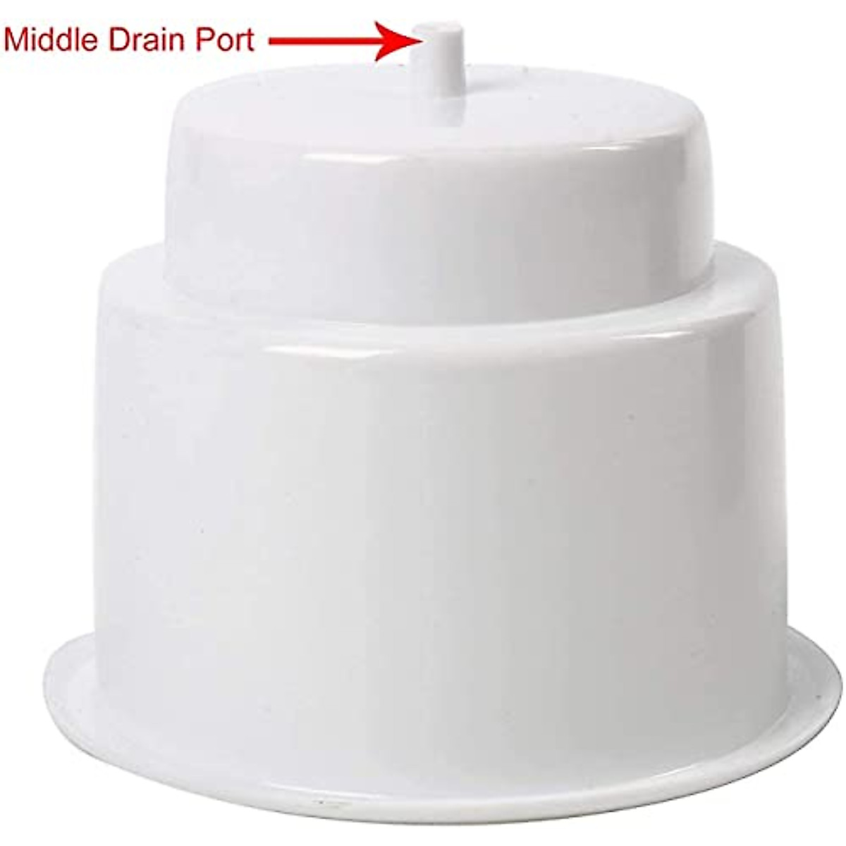 Amarine Made 4Pcs Recessed Drop in Plastic Cup Drink Can Holder with Drain for Boat Car Marine Rv (White)