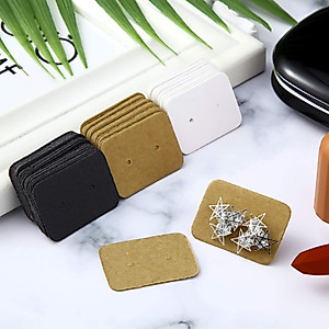 300 Pieces Earring Cards Earring Display Cards with 300 Pieces Clear Cellophane Bags 300 Pieces Earring Back and Plastic Earring Storage Containers for Jewelry Making