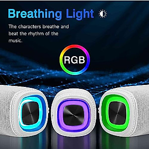 UrbanX Scorpio Series Bluetooth Speaker, IPX6 Waterproof Speakers HD Surround Sound with Punchy Bass, True Wireless Pairing, BT5.3, Portable Speaker for Grand X View 2 - White