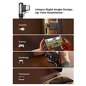 USB C to USB C Cable 60W 2-Pack 6.6ft AINOPE Type C to Type C Cable Fast Charging Cable Charger Right Angle Compatible With Samsung S23 S22 S21 Note 20 Ultra, iPad Pro 12.9 Air Mini Macbook Air, Pixel