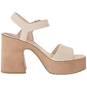 Dolce Vita Women's Wallis Heeled Sandal, Ivory Leather, 10