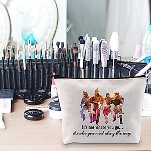 POFULL Tinman Movie Inspired Gifts Its Not Where You Go But Who You Meet Zipper Pouch Bag Dorothy Ruby Inspired Gift (Its Not Where You Go bag)