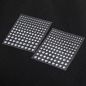 RLMOON Face Gem Eye Body jewels Crystal Fake Nose Stud Self-Adhesive Rhinestone Stickers for Makeup Rainbow Pearl Face Gems Stick on for Party Nail Art Decorations Bling