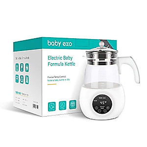 BabyExo Baby Formula Water Kettle,Precise Baby Water Kettle- Temperature Baby Milk Warmer for 24 Hours-1.2L BPA-Free Boil-Dry Protection Instant Water Warmer for Baby Formula