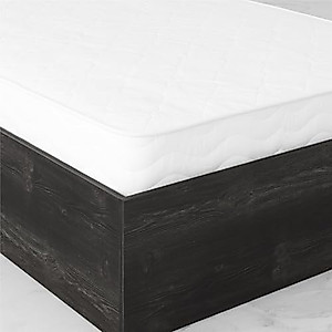 Signature Sleep Magnus Platform Bed Frame and Mattress Set, Twin, Black Oak