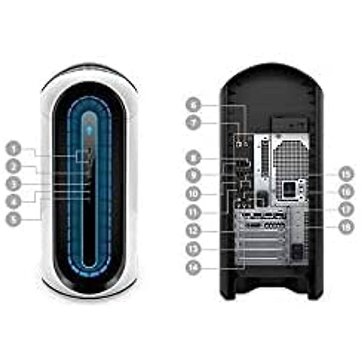 AimCare NewDell_Alien.Ware Aurora R11, Gaming Desktop Tower PC, Intel Core i7-10700F Processor, RTX 3060 Ti Graphics, 32GB RAM, 256GB SSD + 2TB SSHD, Bluetooth, WiFi 6, Windows 10, 1-Week Support