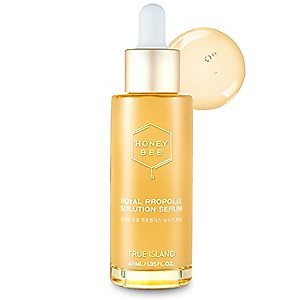 TRUE ISLAND Honey Bee Royal Propolis Serum | Korean Face Serum for Dry Skin & Sensitive Skin | Hydrating Serum for Face Skin Care | Korean Essence for Face Beauty Serum (Pack of 1, 1.35 Fl. oz)