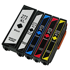 OCProducts Remanufactured Ink Cartridge 5 Pack for Epson 273 273XL for Expression XP-520 XP-600 XP-610 XP-620 XP-800 XP-810 XP-820 Printers