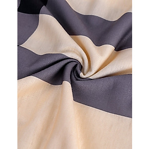 SeSe Code Work Blouses for Women, 2023 Tops for Leggings 3/4 Sleeve Fashion Tunic Checkered Business Casual Clothing Grey and Beige XXL