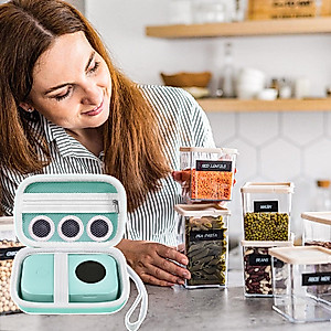 D30 Label Maker Case Green Compatible with Phomemo D30 D35 Label Maker, for NIIMBOT D11 D110, for JADENS D110, Case Easily Storage and Carry, Easily Store Your Printer, Tape, USB Line (Green)