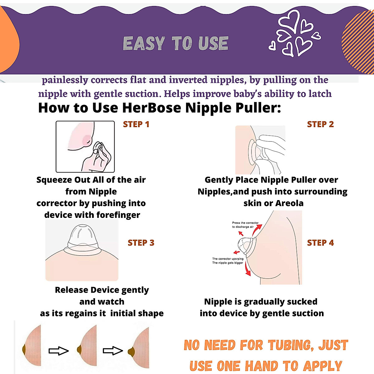 Breastfeeding Nipple Shield Enhancer Pair - Nip Puller Enhancer for Flat Shy and inverated Nipple Corrector Latch Assist I Inverted Flat Shy Nipples I Nursing Mother - Corrector Guard Protector