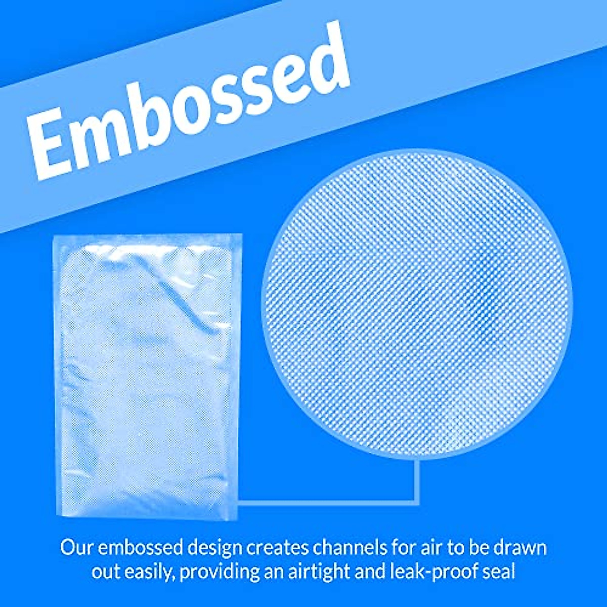 Reli. Vacuum Sealer Bags 8x12 in. | 200 Bags | Pre-Cut Embossed Vacuum Bags for Food | BPA Free | Vacuum Sealer Bags for Sous Vide, Food Freezer Storage/Food Prep | Quart Size, Clear