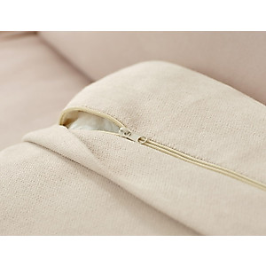 Txtin's 118" 3 Seat Cloud Couches for Living Room, L Shape Sectional Couch with Ottoman, Modular Sectional Sofa for Apartment, Beige