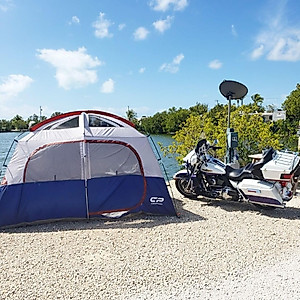 CAMPROS CP Tent-6-Person-Camping-Tents, Waterproof Windproof Family Tent with Top Rainfly, 4 Large Mesh Windows, Double Layer, Easy Set Up, Portable with Carry Bag - Blue