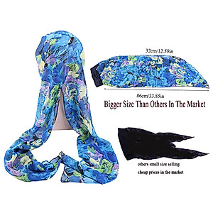 Gragengs Headwear for Women Sleep Beanie Head Scarf for Bald Wraps Cancer Hats Turbans (Pink Flower)