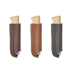 oopsmark Leather Belt Sheath and Case for Knives Designed in Opinel France - Pocket Knife Holder for Camping, Hunting, Fishing, and Picnics (#8 - Black)