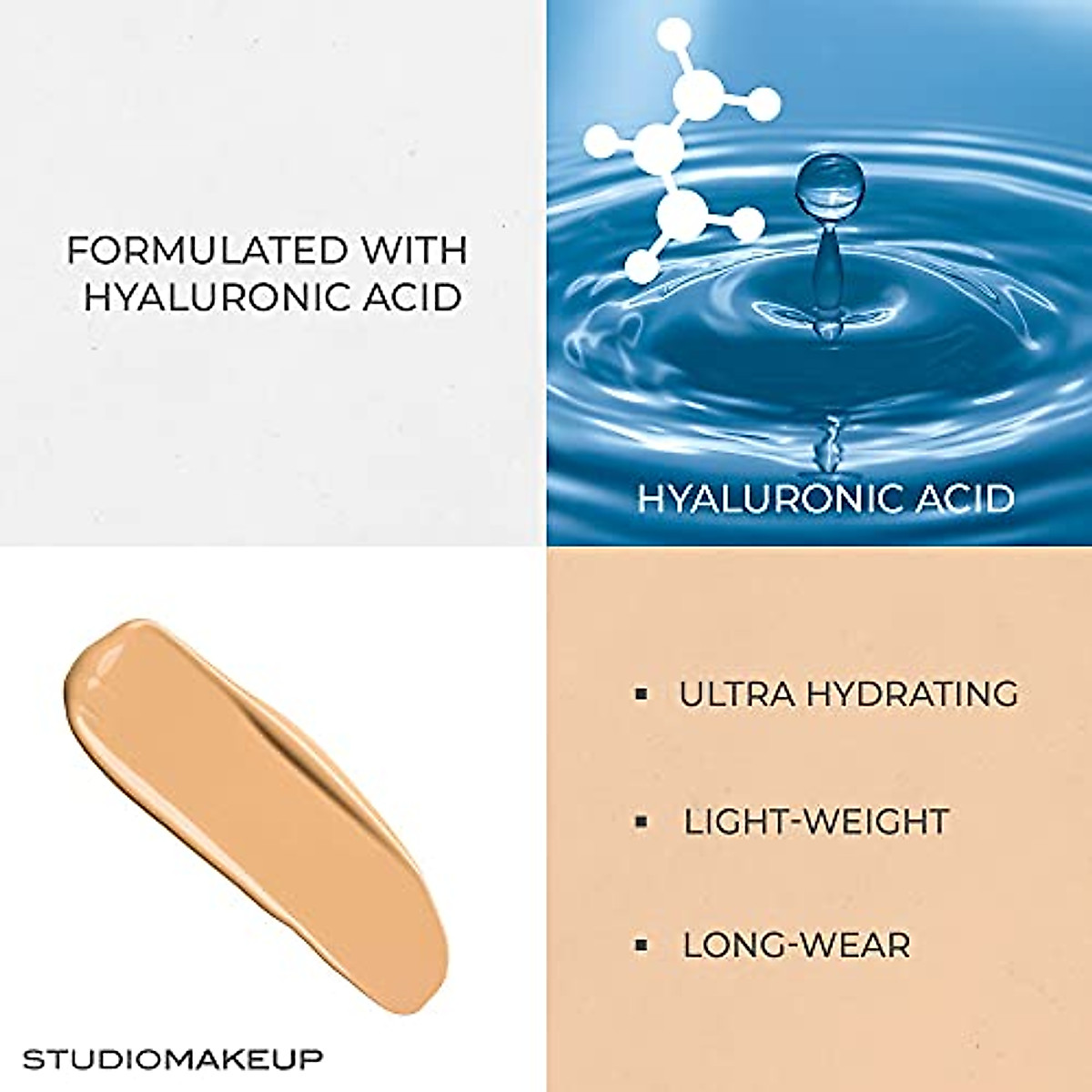 StudioMakeup Flawless Skin Foundation-Oat Medium