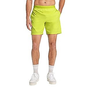 Fabletics Men's The Fundamental Short, Workout, Running, Training, Gym, Yoga, Ultra Lightweight, Athletic, XL, Zest