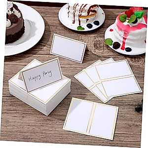 LABRIMP 120pcs Hot Stamping Table Card Table Cards Seating Cards Table Tents Place Cards for Table Setting Wedding Place Cards Tabletop Place Cards Food Labels for Party Buffet Paper Jam