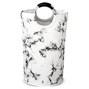 Hampers for Laundry, Waterproof Large Laundry Basket, Laundry Bag with Padded Handles, Clothes Hamper Stands Up Well, Collapsible Laundry Basket Easy Storage