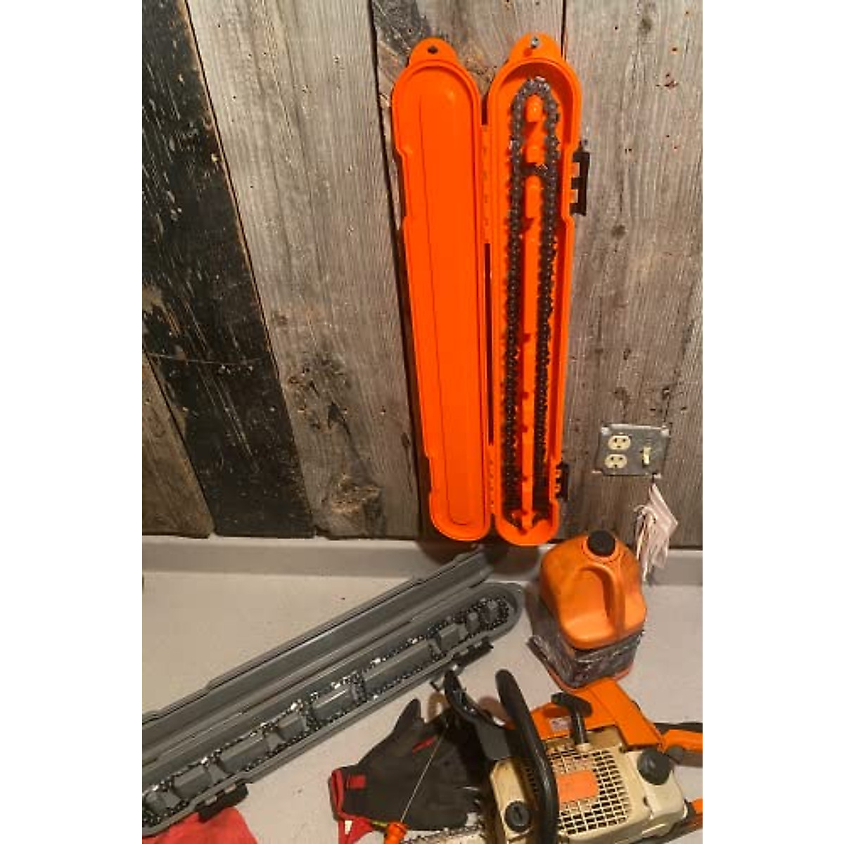 Chain Locker Original Chainsaw Chain Storage Case Orange Organization Box Universal for 6”, 8”, 10”, 12”, 14”, 16”, 18” and 20” Blade Chains Made in USA