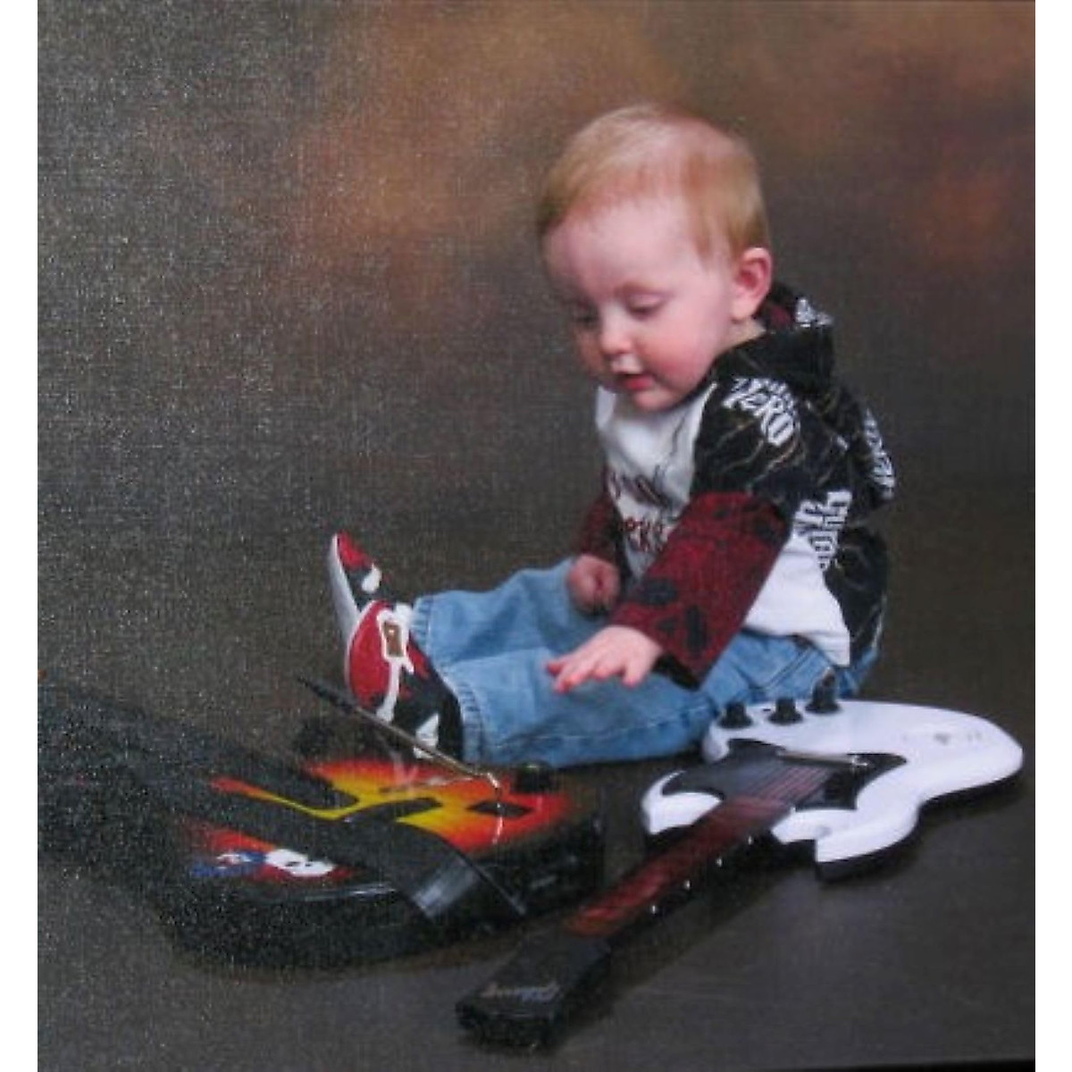 Leather Baby Soft Sole Shoes boy Girl Infant Children Kid Toddler Crib First Walk Gift Guitar Black