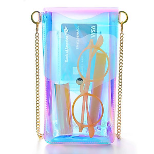 Lumee Crossbody Tech Bag - Touch Screen Friendly - Holographic