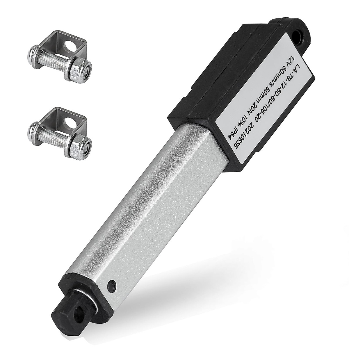 DC HOUSE Mini Electric Linear Actuator Stroke 2"–Force 4.5 lbs–12V | High-Speed 1.97"/sec–Weight 0.15KG Ideal for Intelligent Range Hood, Fan Blades, Cabinets, Window Opener, Robotics, Home Automation