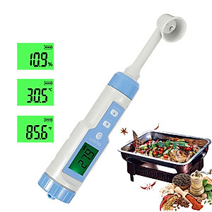 Salinity Meter S-200 IP67 Waterproof Salinity Meter Tester for Food Salt Concentration Measuring