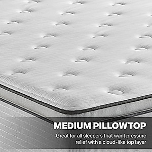 Beautyrest BR800 11.5 inch Twin Mattress - Hybrid Mattress with Cooling Gel Memory Foam and Pocketed Coils - Motion Separation and Temperature Control - Medium Feel - Twin Size Mattress Only