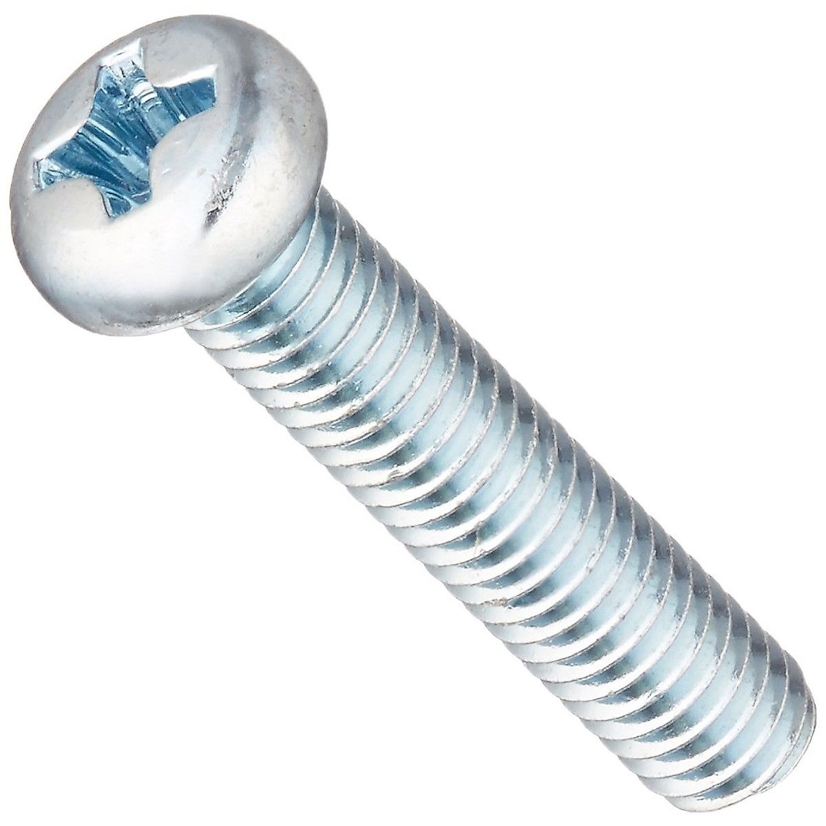Small Parts Steel Pan Head Machine Screw, Zinc Plated, Meets JIS B1111, #2 Phillips Drive, M4-0.7 Thread Size, 20 mm Length, Fully Threaded, Imported (Pack of 25)