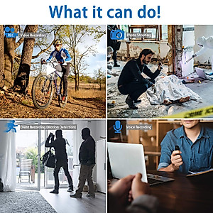 Spy Camera 1080P FHD Video Camera, Body Camera with Video Wearable, Police Cam with Smart Motion Detection, Pocket Clip for Office, Law Enforcement, Security Guard, Home,Outdoors