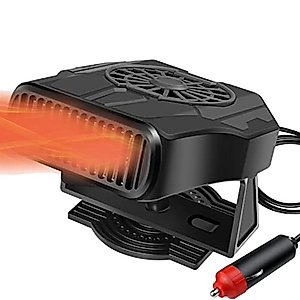 2023 Upgraded 12V Car Heater, YYoomi 150W Electronic Auto Defrost Defogger, 2 in 1 Portable Heating/Cooling Fan for Truck, 3-Outlet, Plug Into Cigarette Lighter, 360 Degree Rotary