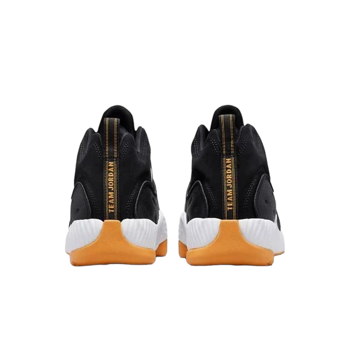 Nike Men's Jordan Jumpman Team II Basketball Shoe, Black/Taxi/White, 9.5 US