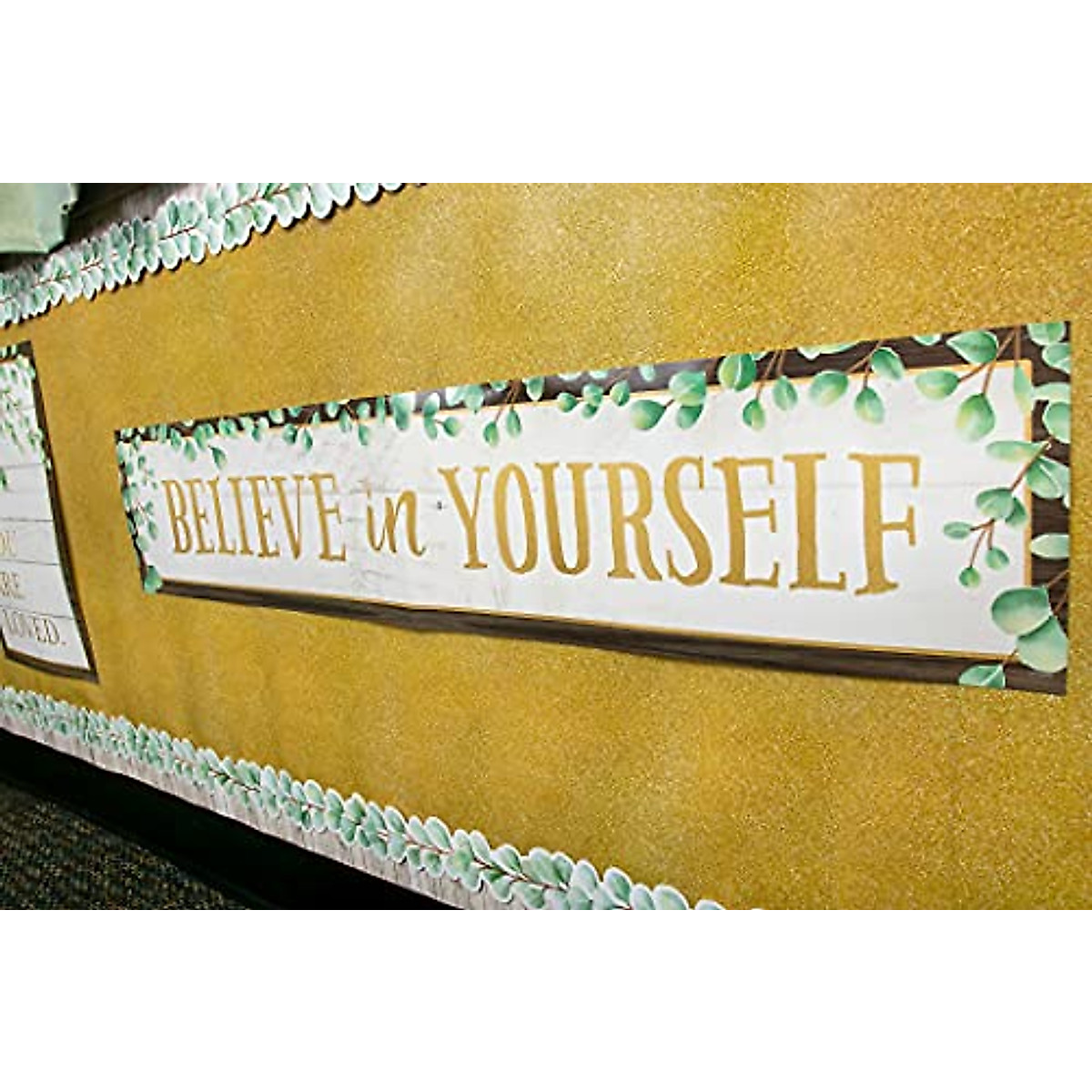 Teacher Created Resources Eucalyptus Believe in Yourself Banner, 8" x 39"
