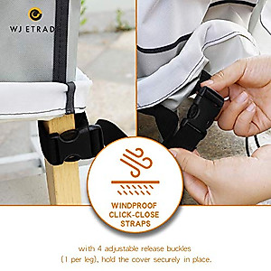 Patio Chair Covers, 2Pack, 28"Wx30"Dx36"H Dining Chair High Back Chair Cover, Heavy Duty Waterproof UV Resistant Outdoor Furniture Cover,Striped