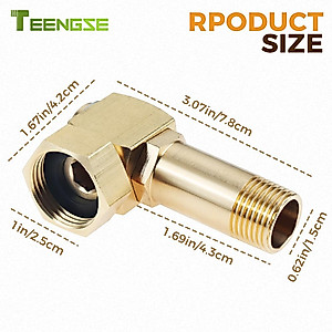 TEENGSE Hose Reel Swivel Fittings, Brass Garden Hose Adapter, Swivel Hose Reel Replacement Parts for Garden Hose Reel Cart